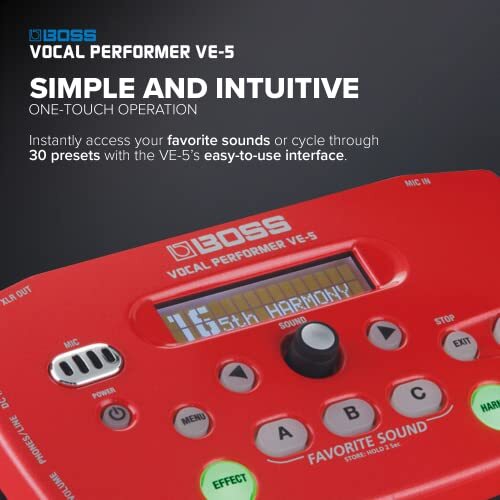 Boss Vocal Performer Red Ve-5-Rd | eBay