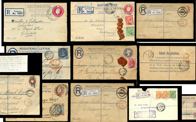 SCOTLAND REGISTERED MAIL POSTMARKS 1888-1933 STATIONERY ENVELOPES ...