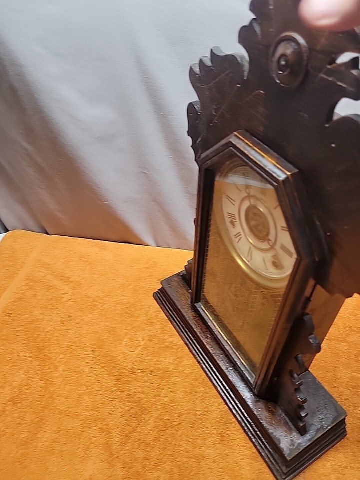 V•Antique Victorian Wood Clock Made by the Ingram Co. Bristol Conn Used ...