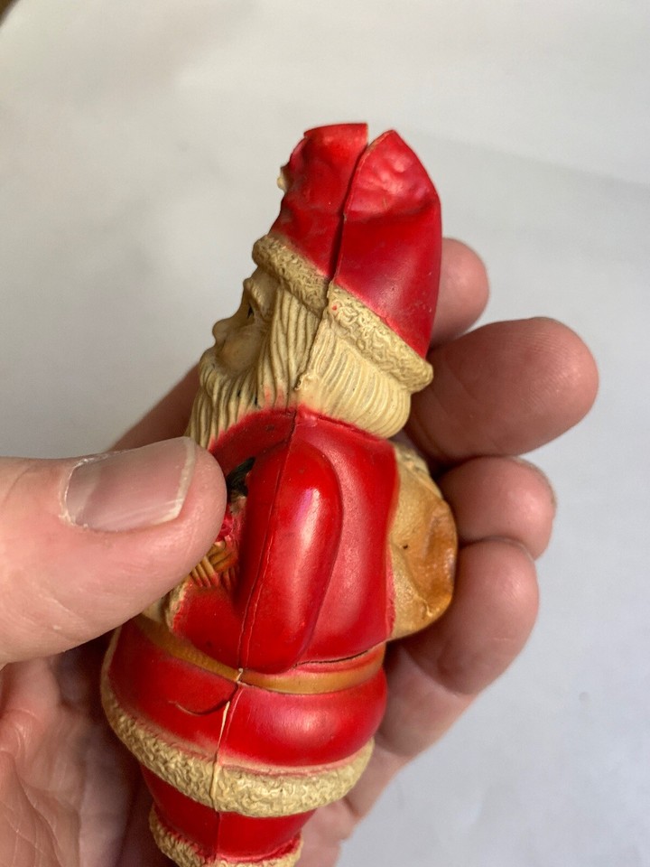 Antique Celluloid Santa Figurine 1930's Viscoloid USA Christmas ...