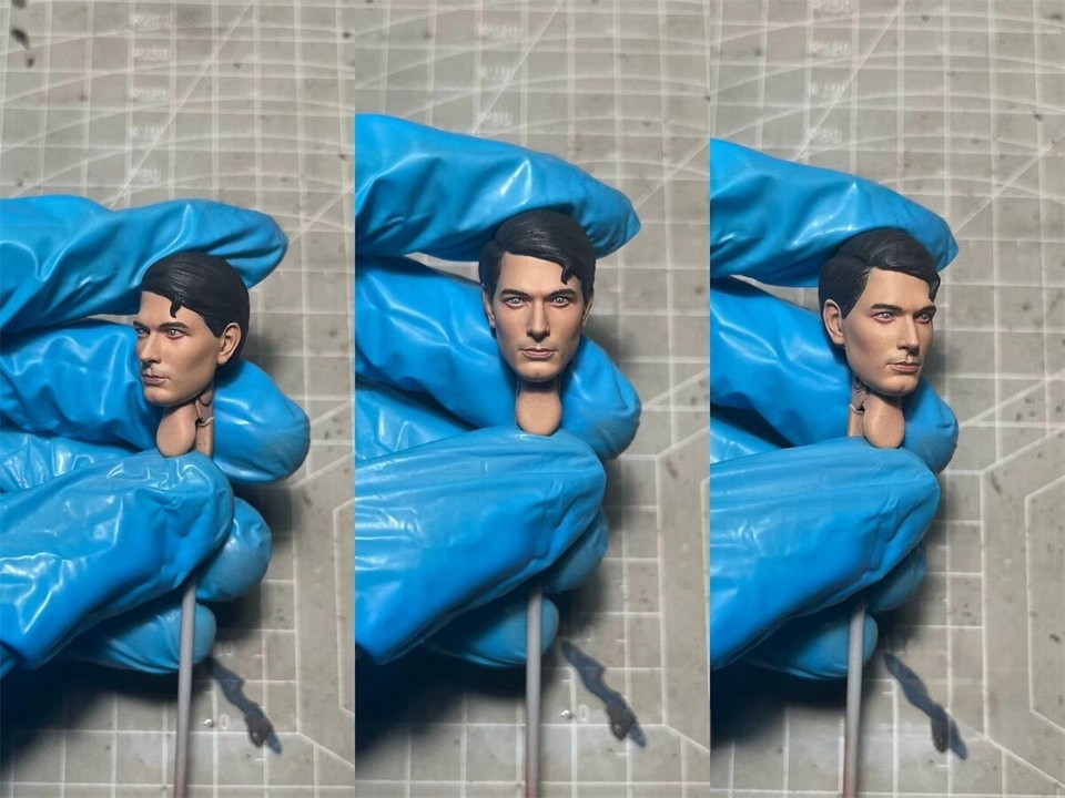 1/12 Painted Superman 2.0 Brandon Routh Head Carved Fit For 6'' ML ...
