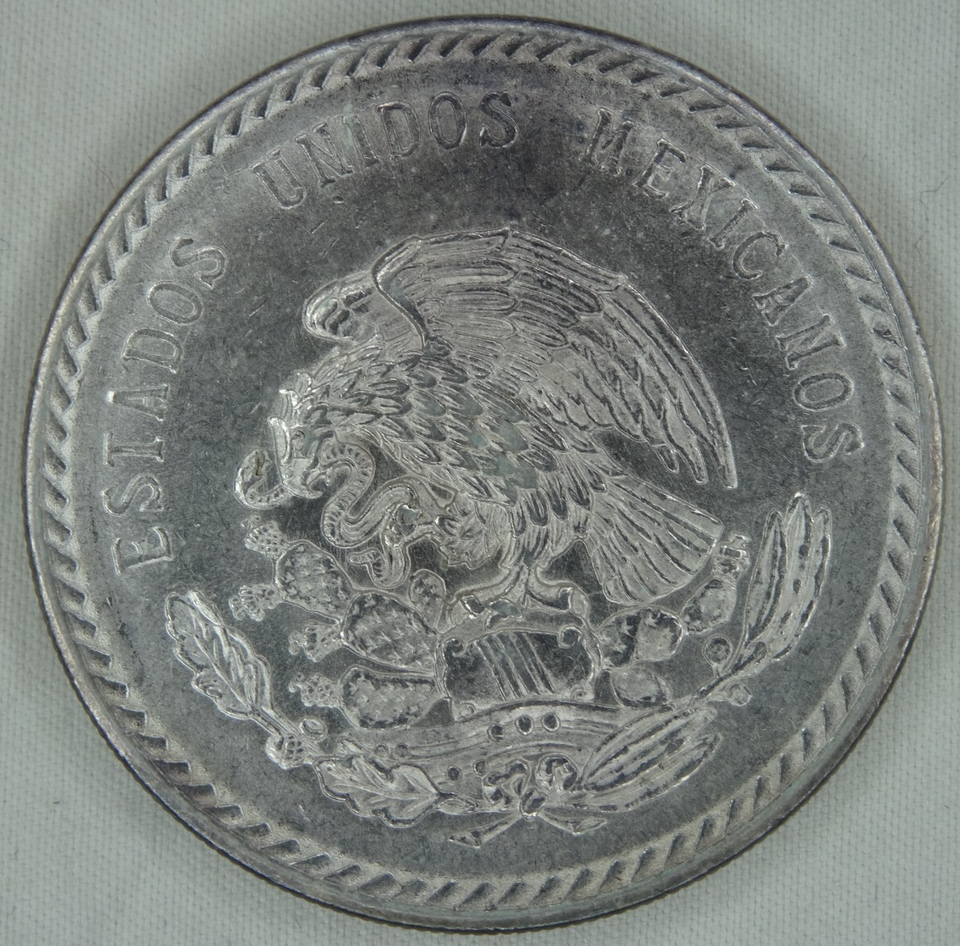 1948 Mexico Cinco Peso Aztec .900 Silver Coin KM #465 5 Peso | eBay
