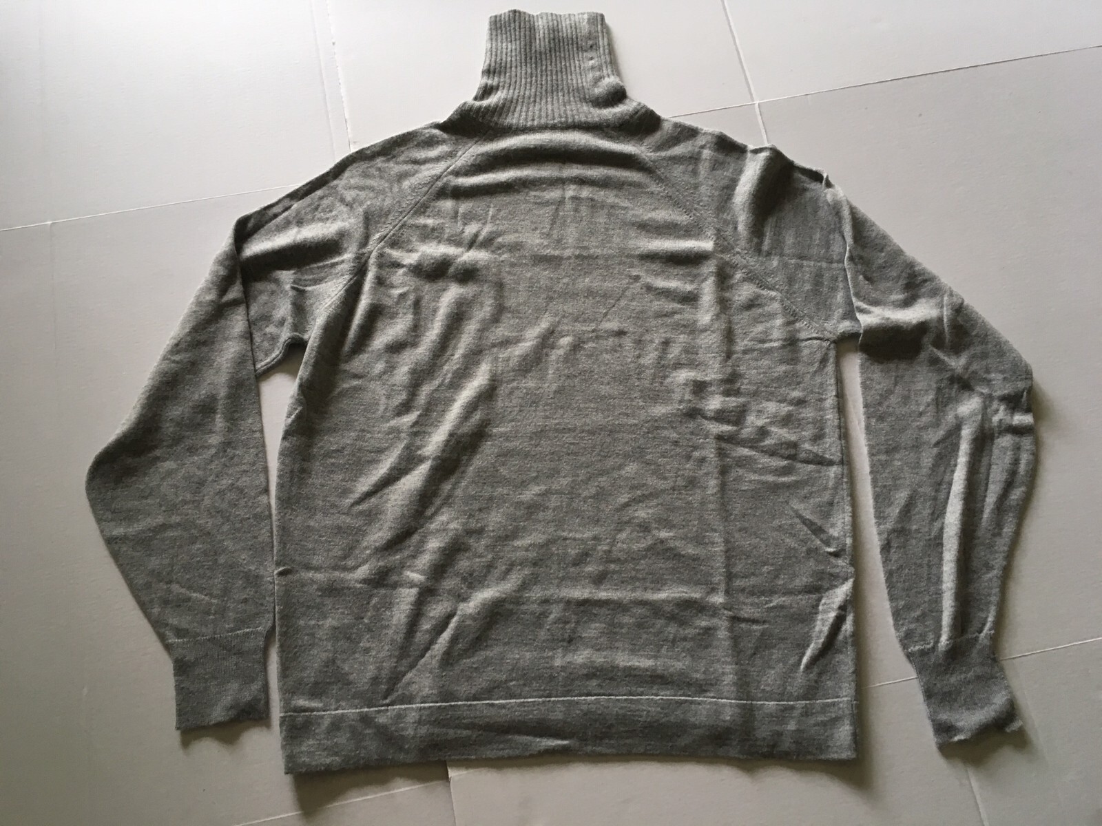 Thane XL VTG gray pull over turtleneck knit sweater 1… - Gem