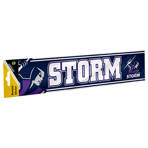 Melbourne Storm NRL LOGO Car Bumper Sticker 300mm x 75mm Christmas ...