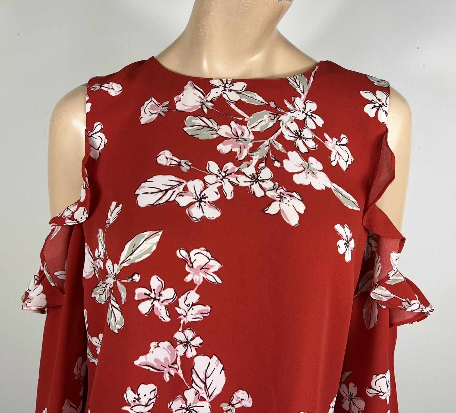 Witchery Floral Cold Shoulder Blouse Size 10 Ebay