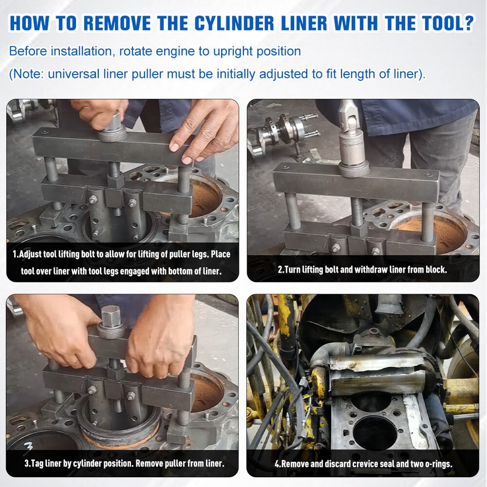 Universal Cylinder Liner Puller PT-6400-C For Cummins Caterpillar CAT ...