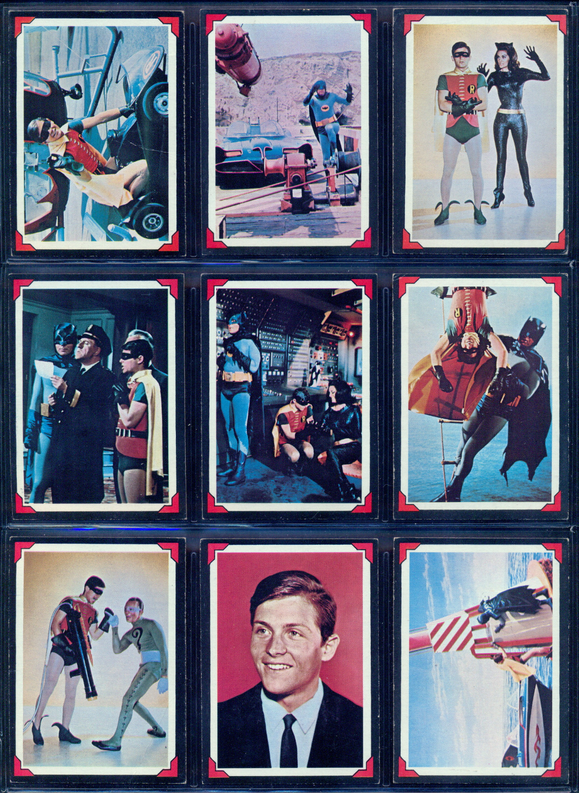 1966 TOPPS USA BATMAN Riddler Back COMPLETE 38 CARD SET EX-NM Graded ...