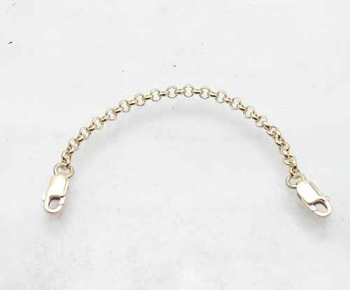 Lobster Lock Cable Rolo Chain Necklace Extender Real Solid 14K Yellow ...