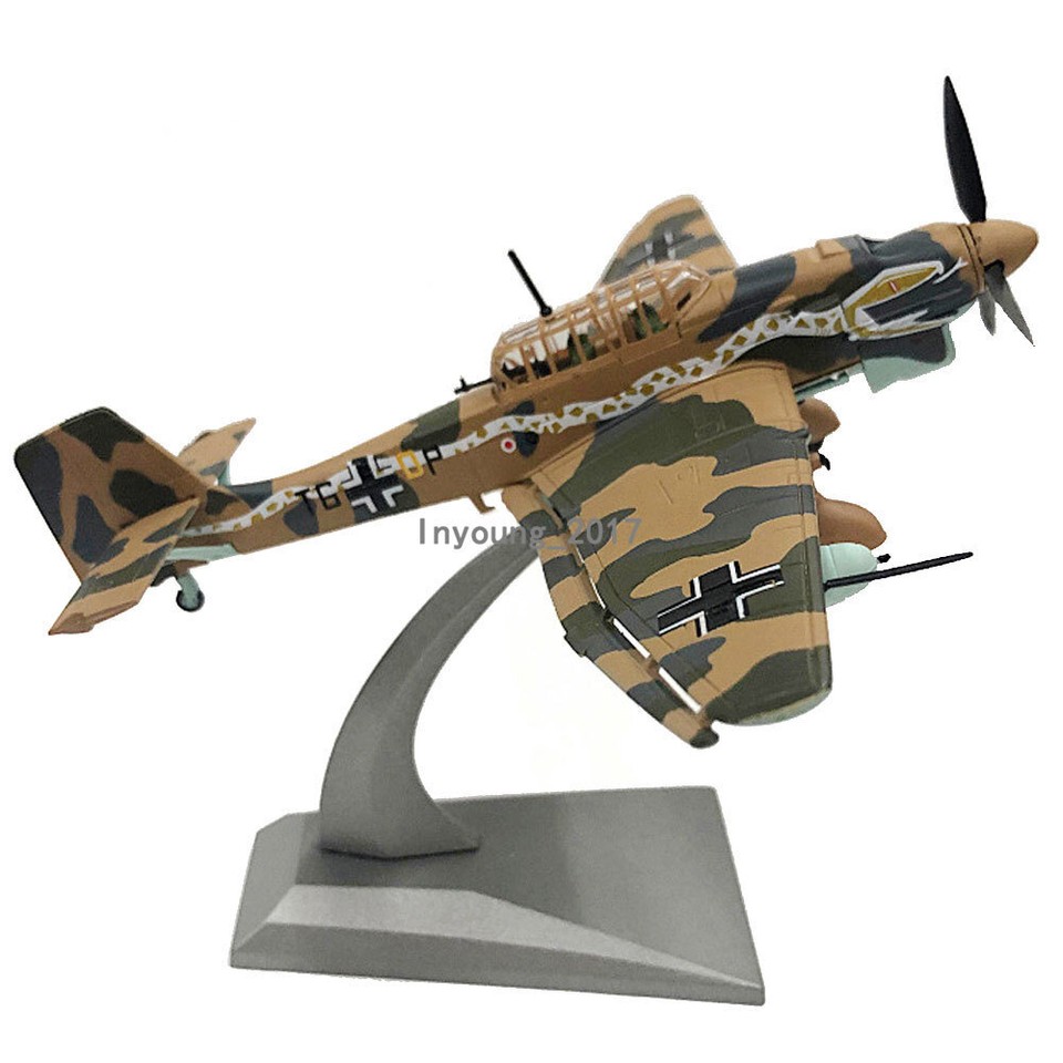 1:72 1935 WWII Stuka JU-87 Airplane Model Diecast Military Plane Model ...