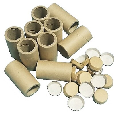 10 KRAFT PAPER CORES/TUBES CARDBOARD 1 1/4" x 3" - THICK WALL WITH 20 ...