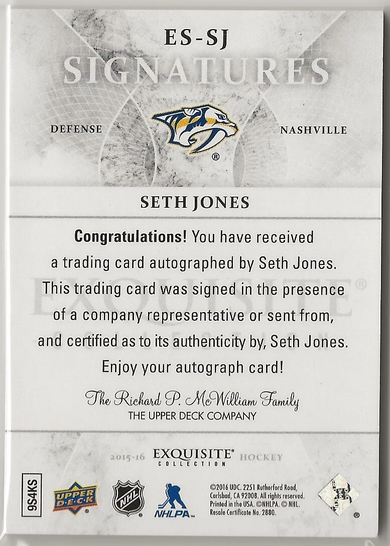Seth Jones Family