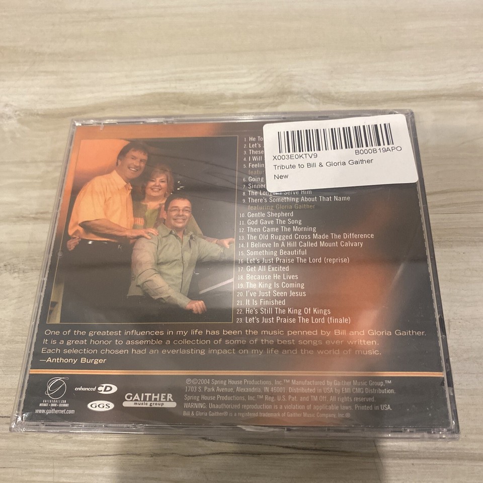 Anthony Burger A Tribute to Bill & Gloria Gaither CD NEW SEALED 💿 ...