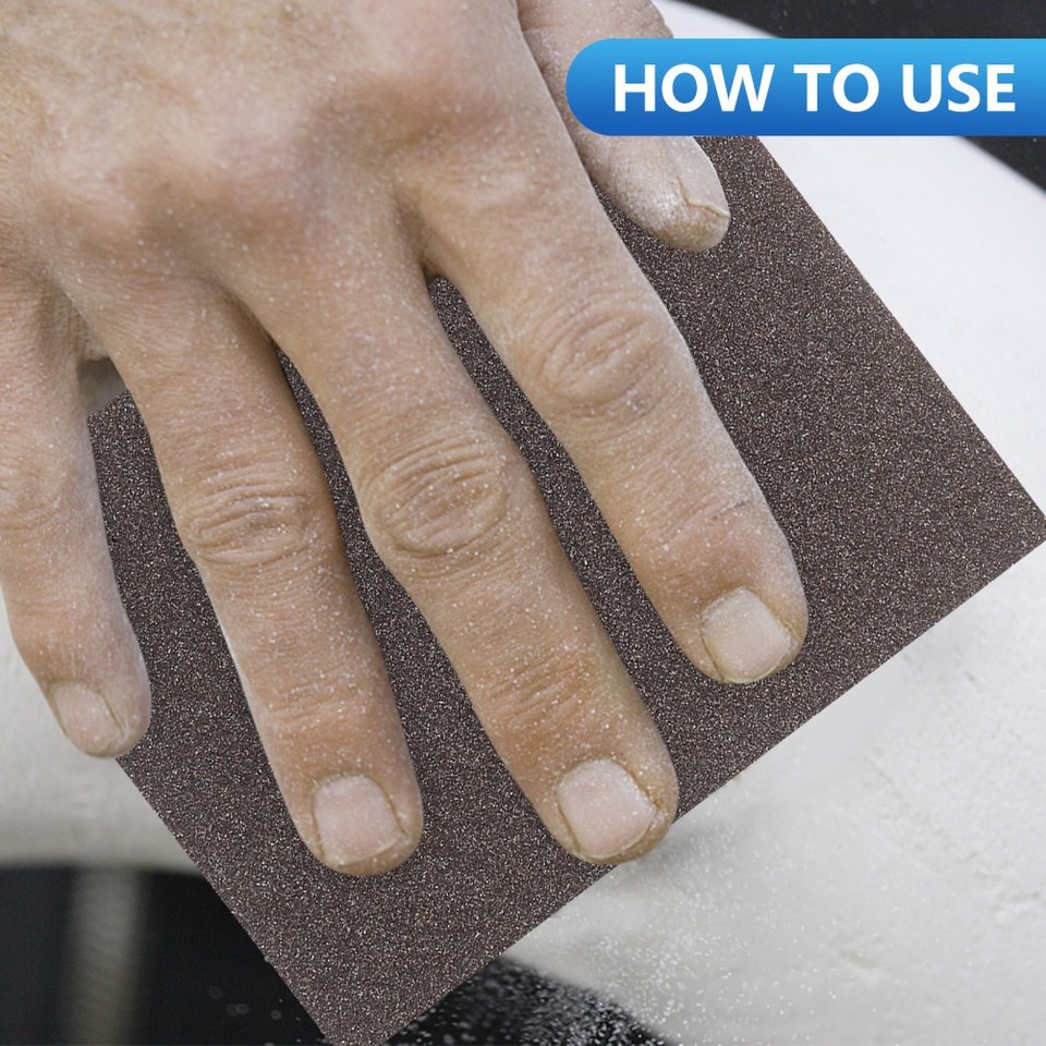 5 Pcs Sponge Sanding Block Polishing Sandpaper Coffee Color Drywall Use ...