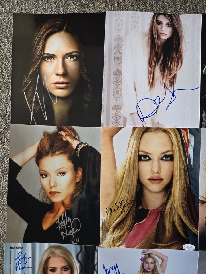 Lot Signed Autographed 8x10" Photographs Models & Actresses Collage ...