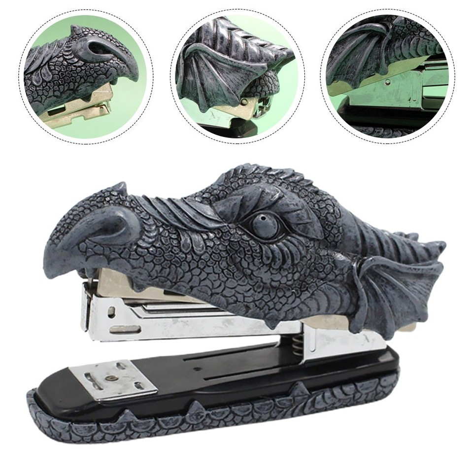 1pc Unique Resin Craft Decor Stapler Dragon Modeling Stapler Office ...