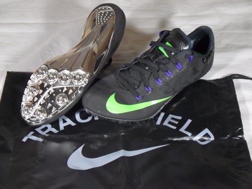 Nike Zoom SuperFly R4 Sprint Running Track Spikes Black Green Chrome 11 ...