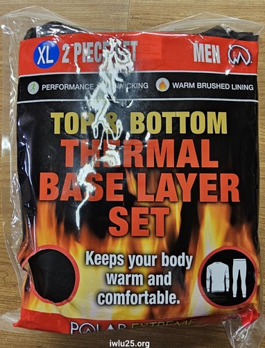 Polar Extreme Men's XL Base Layer Thermal Set Black New In package Top ...