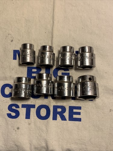 Mac Tools 3/8" Drive 8pc Chrome 6pt Metric 16mm-23mm Shallow Socket Set ...