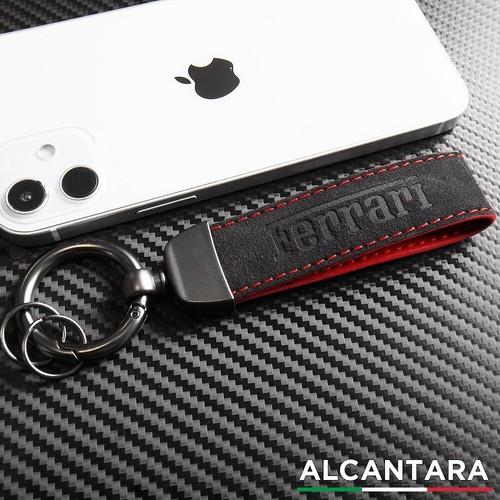 Ferrari Fashion Alcantara Suede Car Key Fob Keychain Strap RIng Gift ...