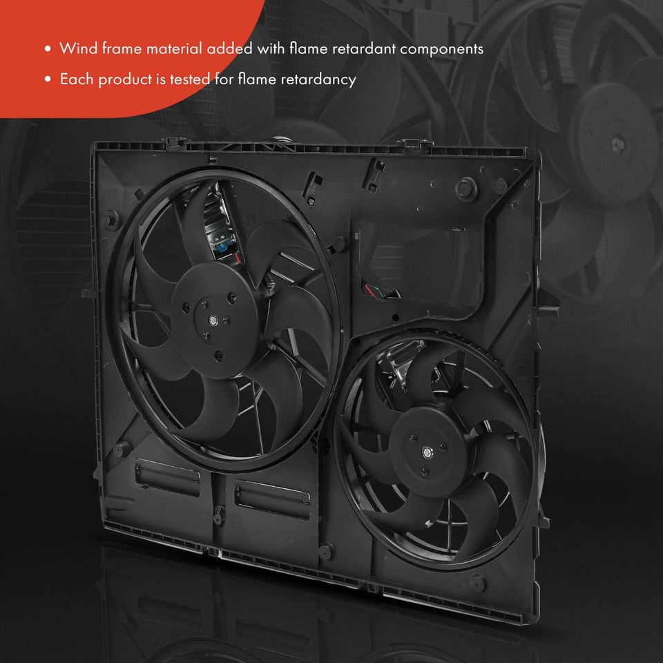 Dual Engine Radiator Cooling Fan w/ Control Model Assembly for VW ...