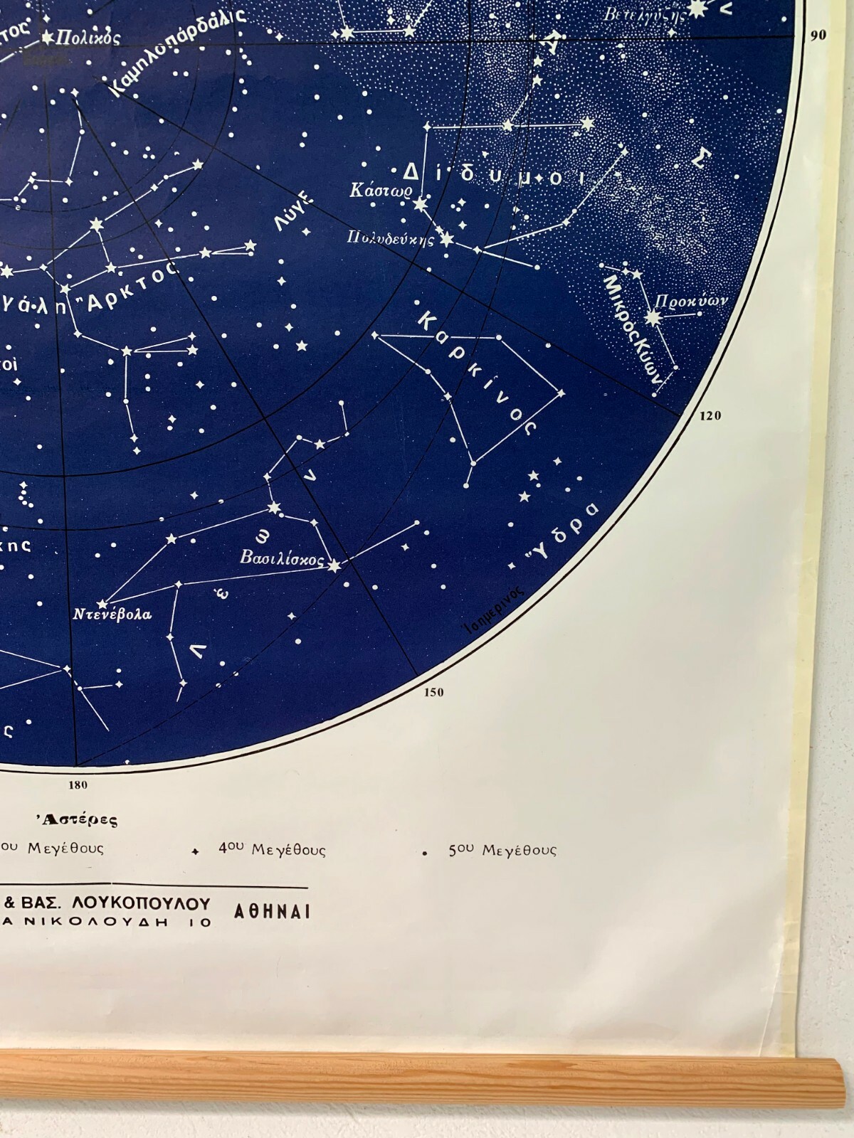 Memphis Mall Vintage Astronomical Greek School Map Northern Hemisphere ...