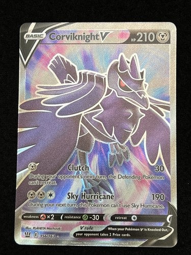 Pokemon CORVIKNIGHT V 156/163 (Full Art Ultra) Battle Styles - MT/Mint ...