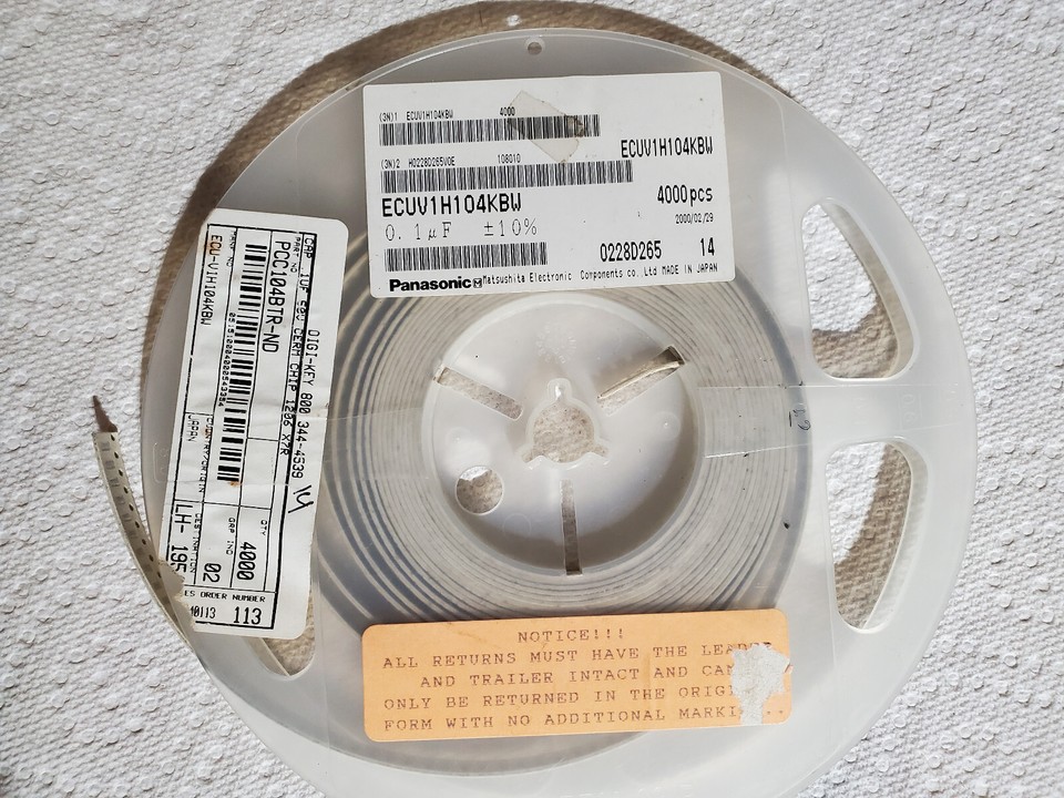 Panasonic ECU-V1H104KBW Fixed Multilayer Ceramic Capacitors | eBay