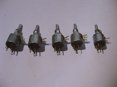 Qty 5 Potentiometer Allen-Bradley Dual Type GD F73240 40K and 350K ...