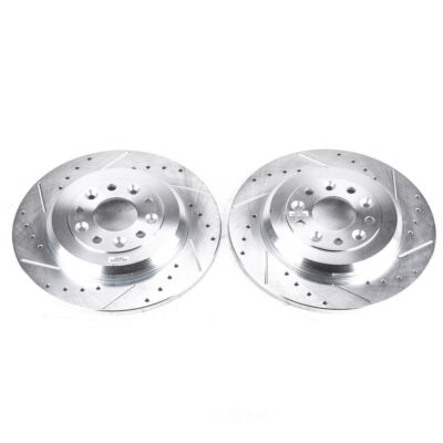 Disc Brake Rotor Set-Rear Drilled, Slotted and Zinc Plated Brake Rotor ...