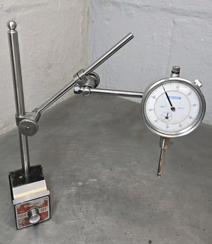Starrett No. 657AA magnetic base with a Procheck 1" dial indicator ...