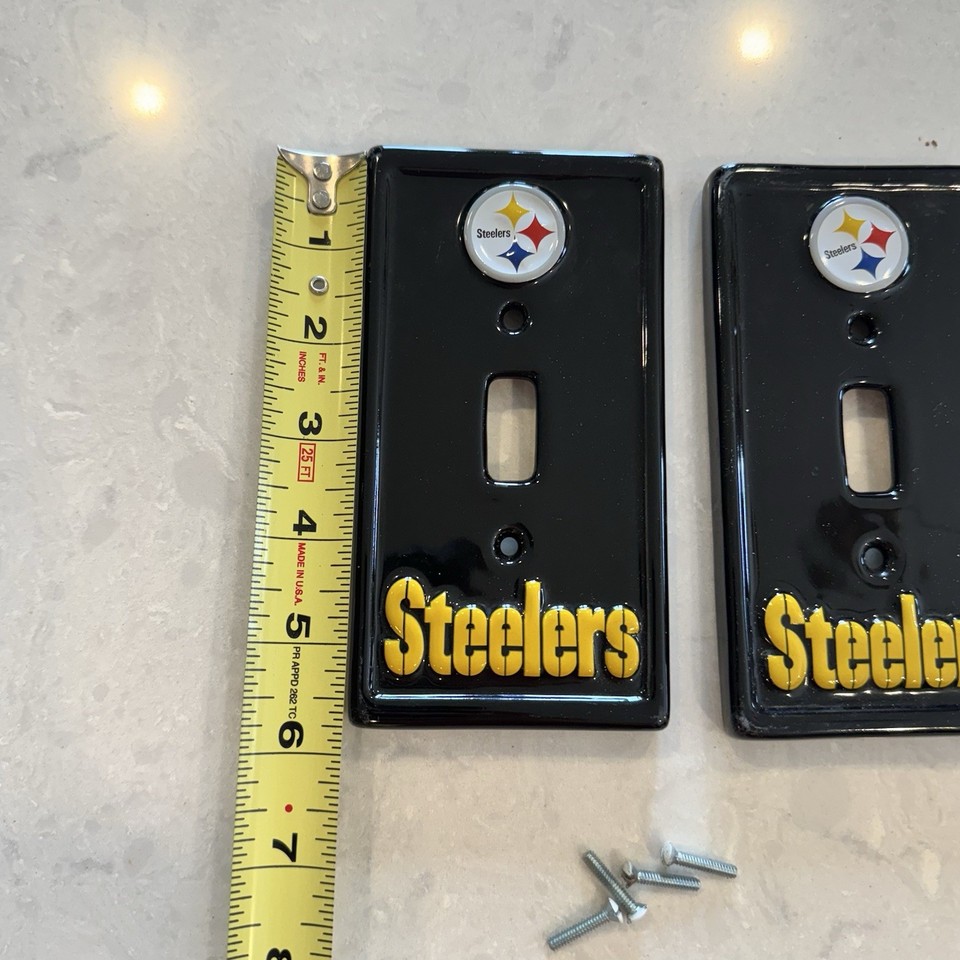 1 Pittsburgh Steelers Ceramic Light Switch Plate Cover NFL Football ...