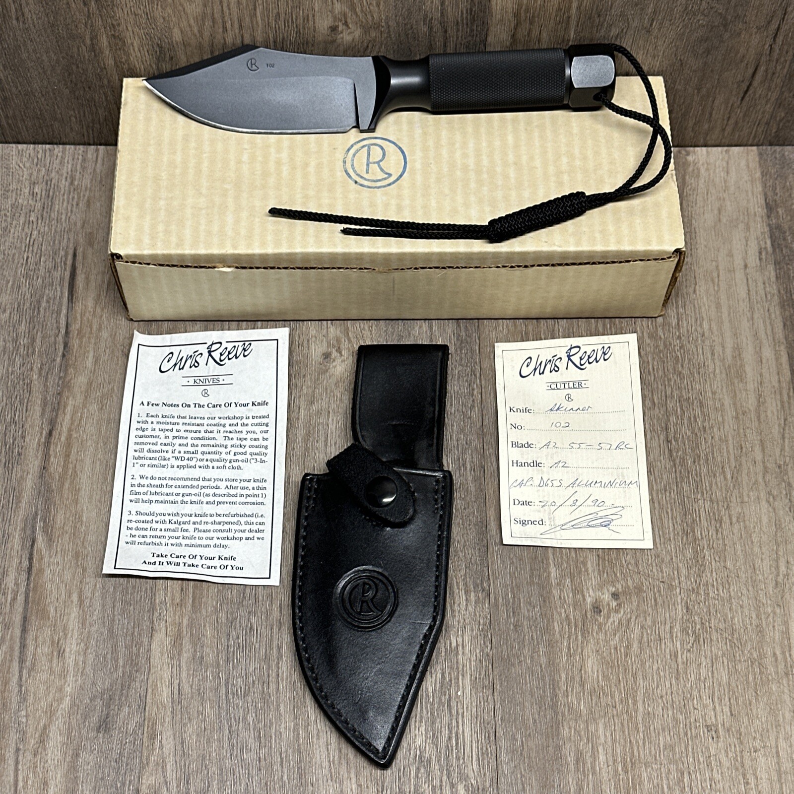 Chris Reeve Knives Ubejane Skinner A2 Knife 1990 Production No. 102 ...