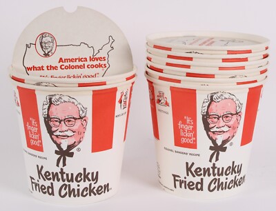 1 ORIGINAL 1960s KENTUCKY FRIED CHICKEN BUCKET LID MINT 1969 COLONEL ...