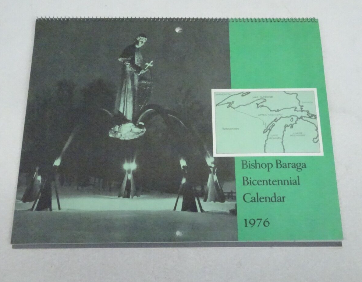 Bishop Baraga Calendar 1976 Bic Paper Catholic Vintage Michigan Upper ...