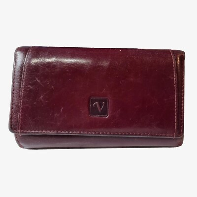 Valenti wallet Redish Genuine Leather Trifold Soft Buttery Women | eBay