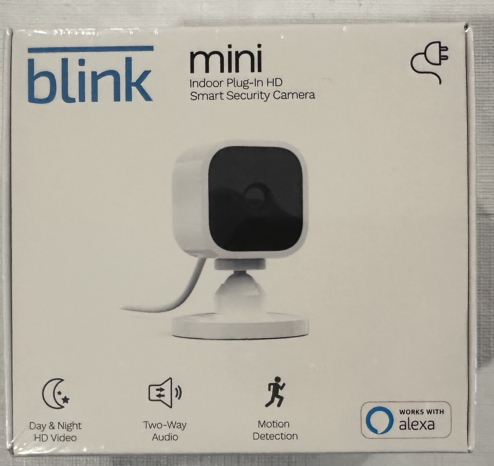 Blink Mini Compact indoor plugin smart security camera 1080p HD BRAND ...