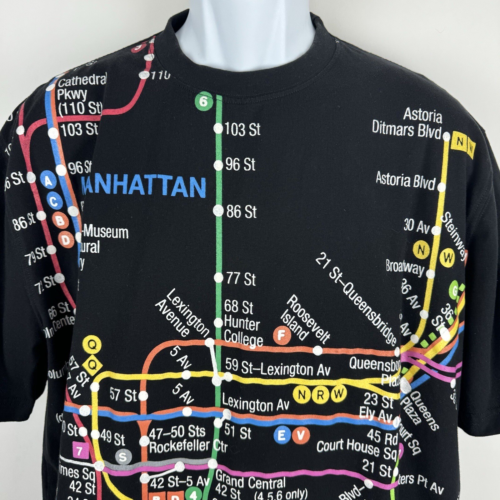 NYC SL SubWay Line T-Shirt Mens Large New York City Manhattan Subway ...