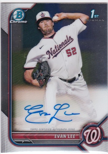 2022 Bowman Chrome #CPA-EL Evan Lee RC 1st Prospect Rookie Auto ...