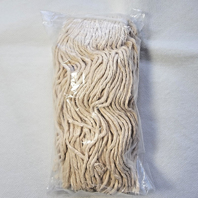 Cotton Mop Head Beige Yarn 8" (16" unfolded) 8-Ply Strands 3" Side Gate ...