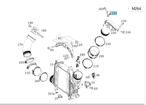Pressure transmitter To charge air cooler Mercedes-Benz A0091538628 NEW ...