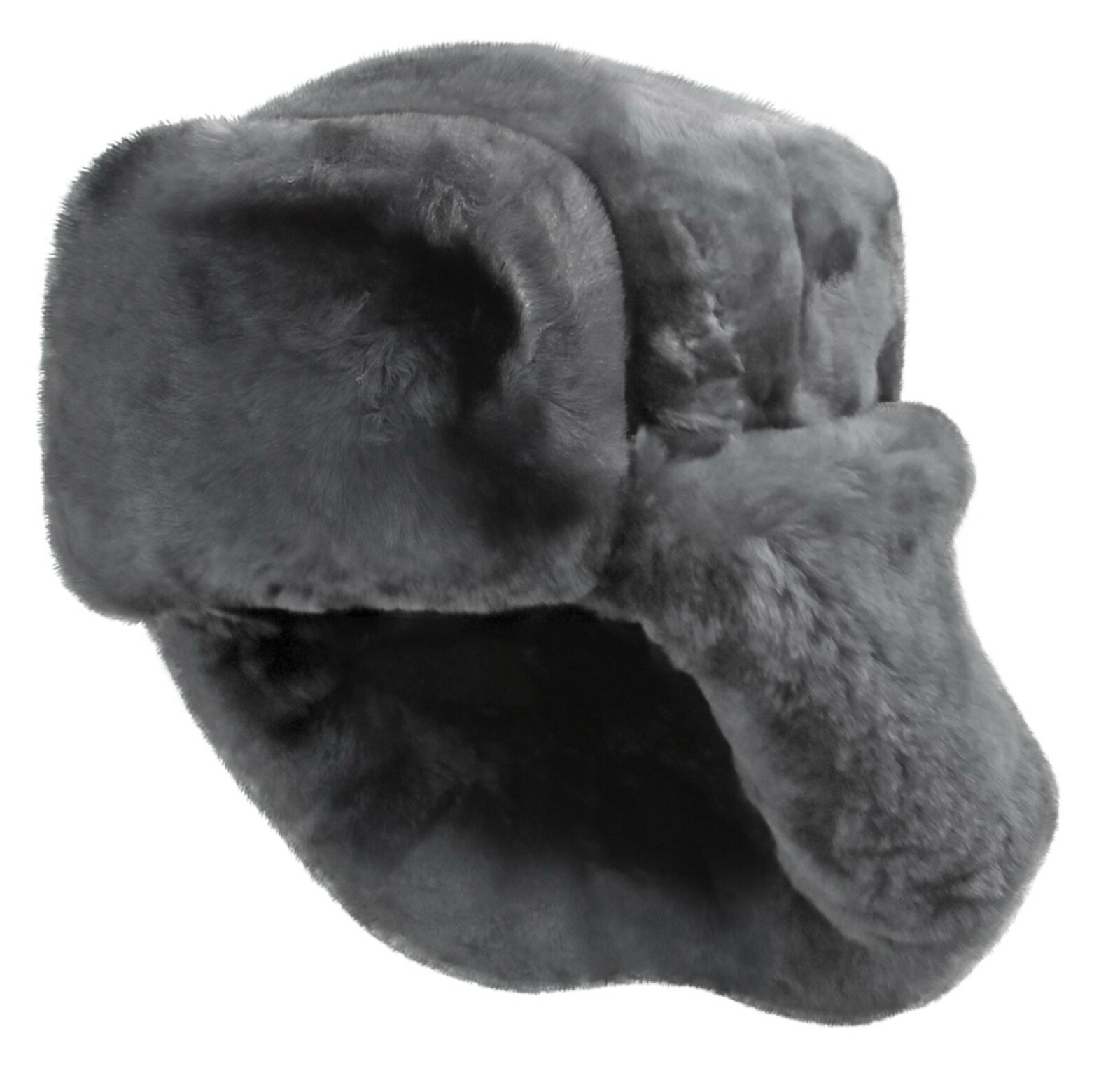 Warm! Winter hat, earflaps, sheepskin labmskin fur. Authentic ushanka ...