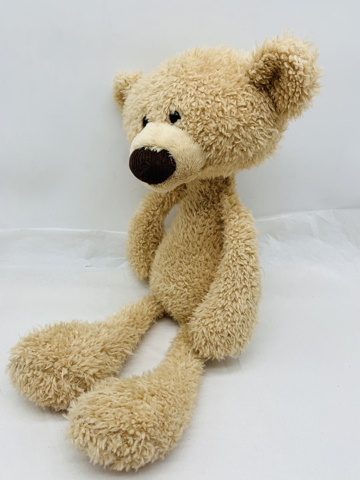 Gund Toothpick Teddy Bear Plush Floppy Stuffed Animal Tan Brown 15" Toy ...