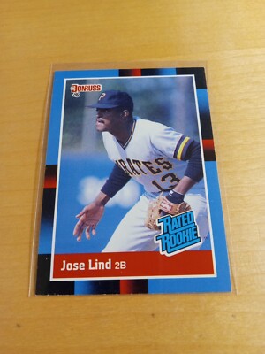 1988 DONRUSS #38 JOSE LIND Pittsburgh Pirates (RATED ROOKIE) Baseball ...