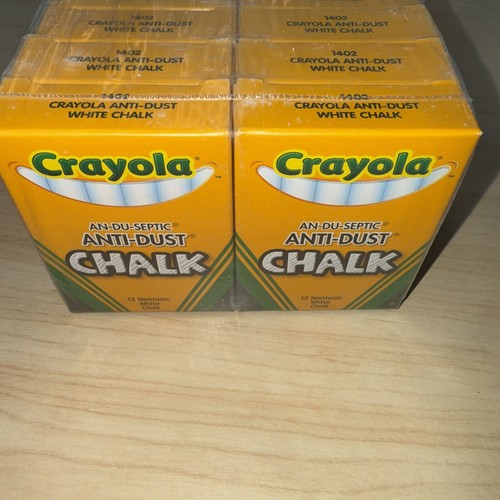 Crayola Anti-Dust Non-Toxic White Chalk 12 Boxes of 12 Sticks = 144 ...
