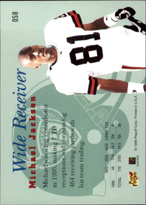 1996 Playoff Prime Football Card #58 Michael Jackson | eBay