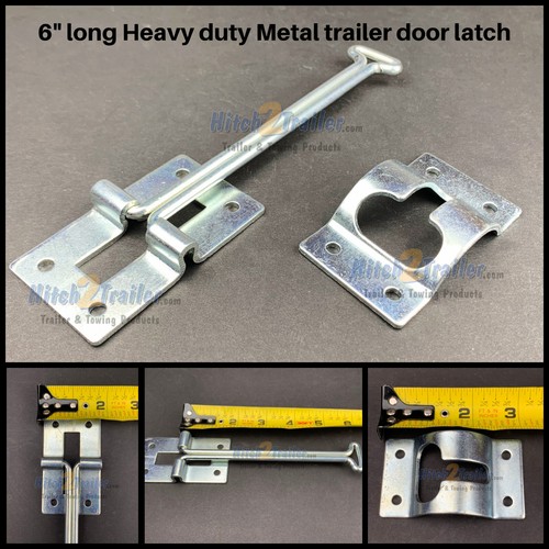 (1) Trailer Camper RV HD 6" Door Hold Back Trailer Side Door Metal Hook ...