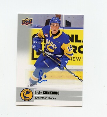19/20 Upper Deck CHL Autograph Auto #28 Kyle Crnkovic Blades | eBay