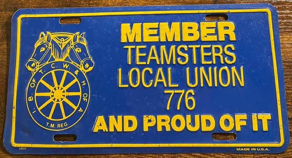 Member Teamsters Local Union 776 Booster License Plate Pennsylvania ...