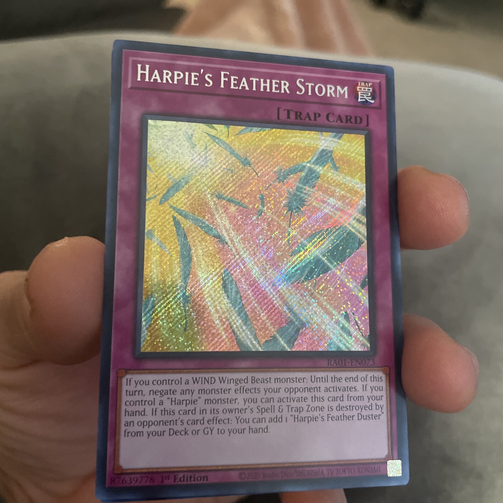 Yu-Gi-Oh! RA01-EN073 Harpie's Feather Storm Secret Rare | eBay