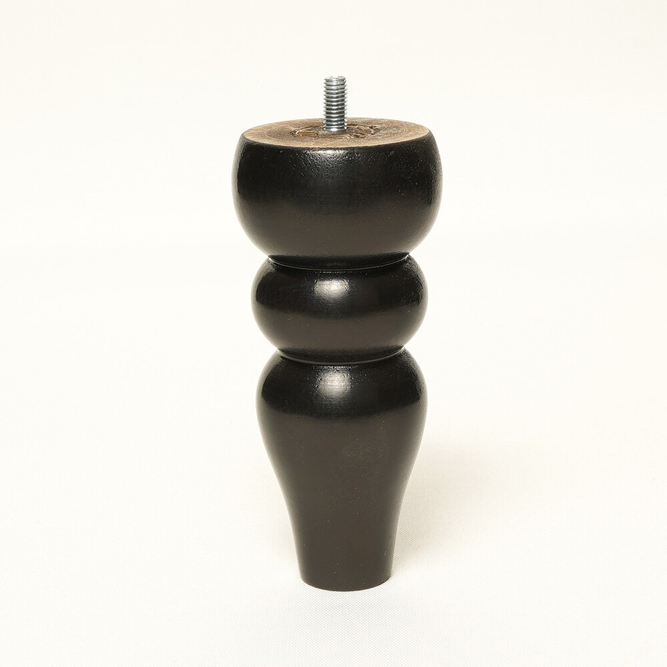 4x Wooden Furniture Bun Legs Feet For Stools Sofa Bed Beech M8 M10 ...